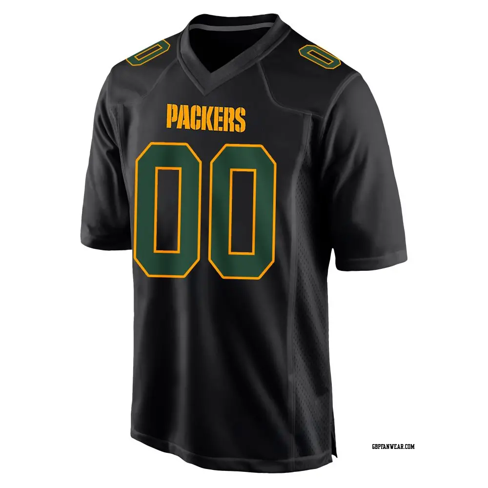 Game Black Men's Custom Green Bay Packers Fashion Jersey - Packers Store